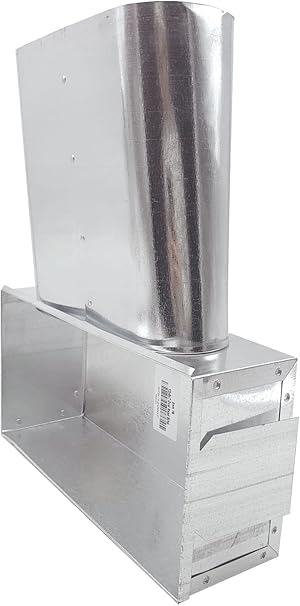 HVAC Premium Oval Stack Head 8" Throat Duct Fitting | Galvanized Sheet ...