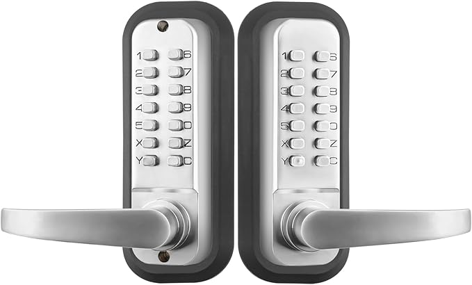 ANNFUZ Mechanical Keyless Entry Door Lock with Keypad,Double-Sided ...
