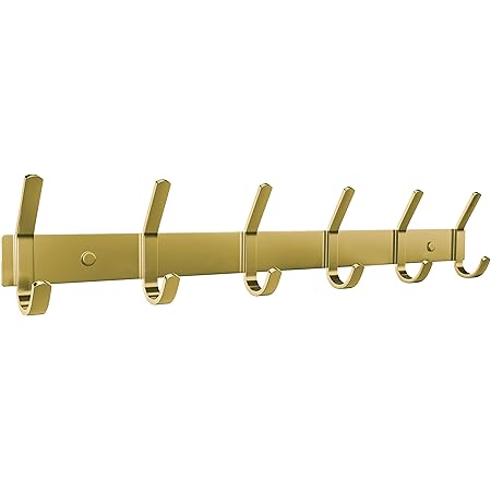 Amazon.com: dedoot Coat Hooks Wall Mounted, Metal Coat Rack 5-Hook Gold ...