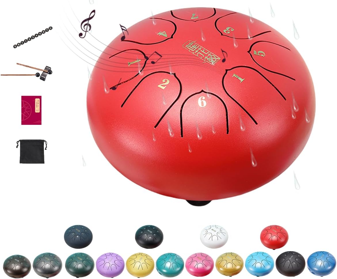 Amazon.com: Rain Drum for Outside Garden,8 Note 6 Inch Chakra Drum for ...