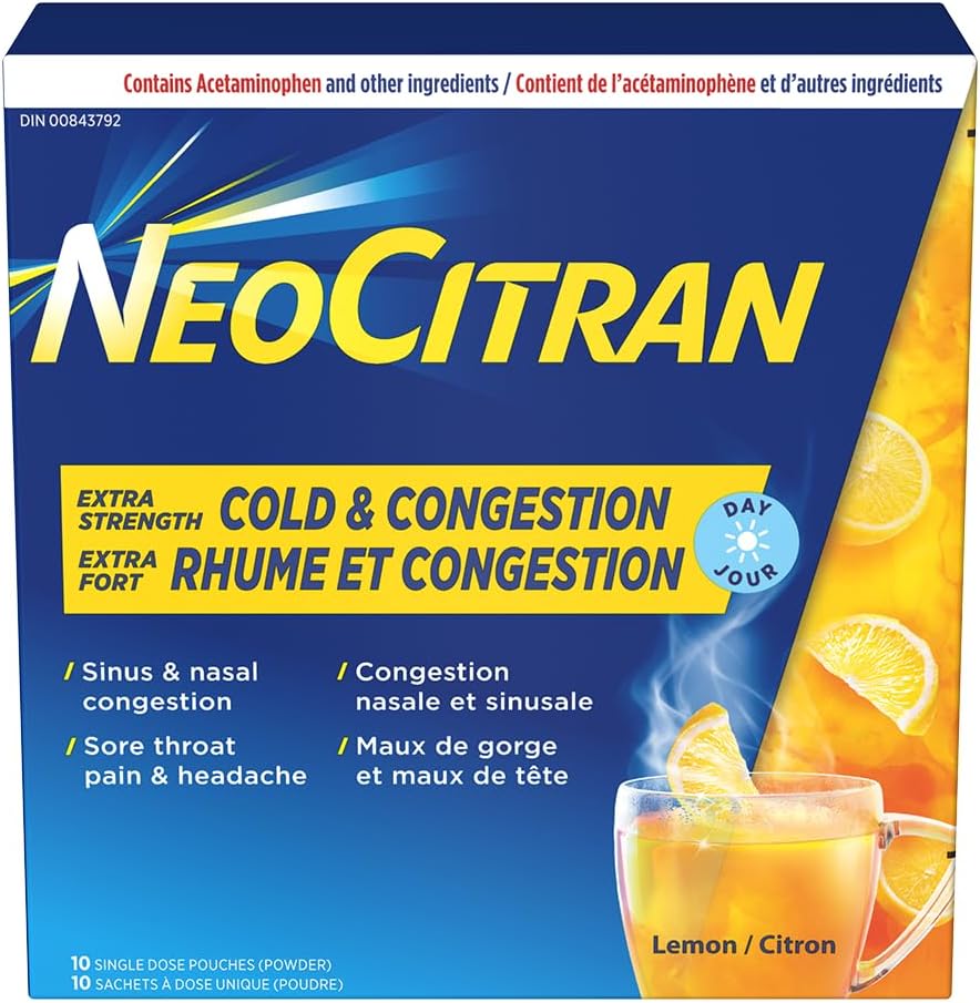 NeoCitran Extra Strength Cold and Congestion for Non-Drowsy Relief ...