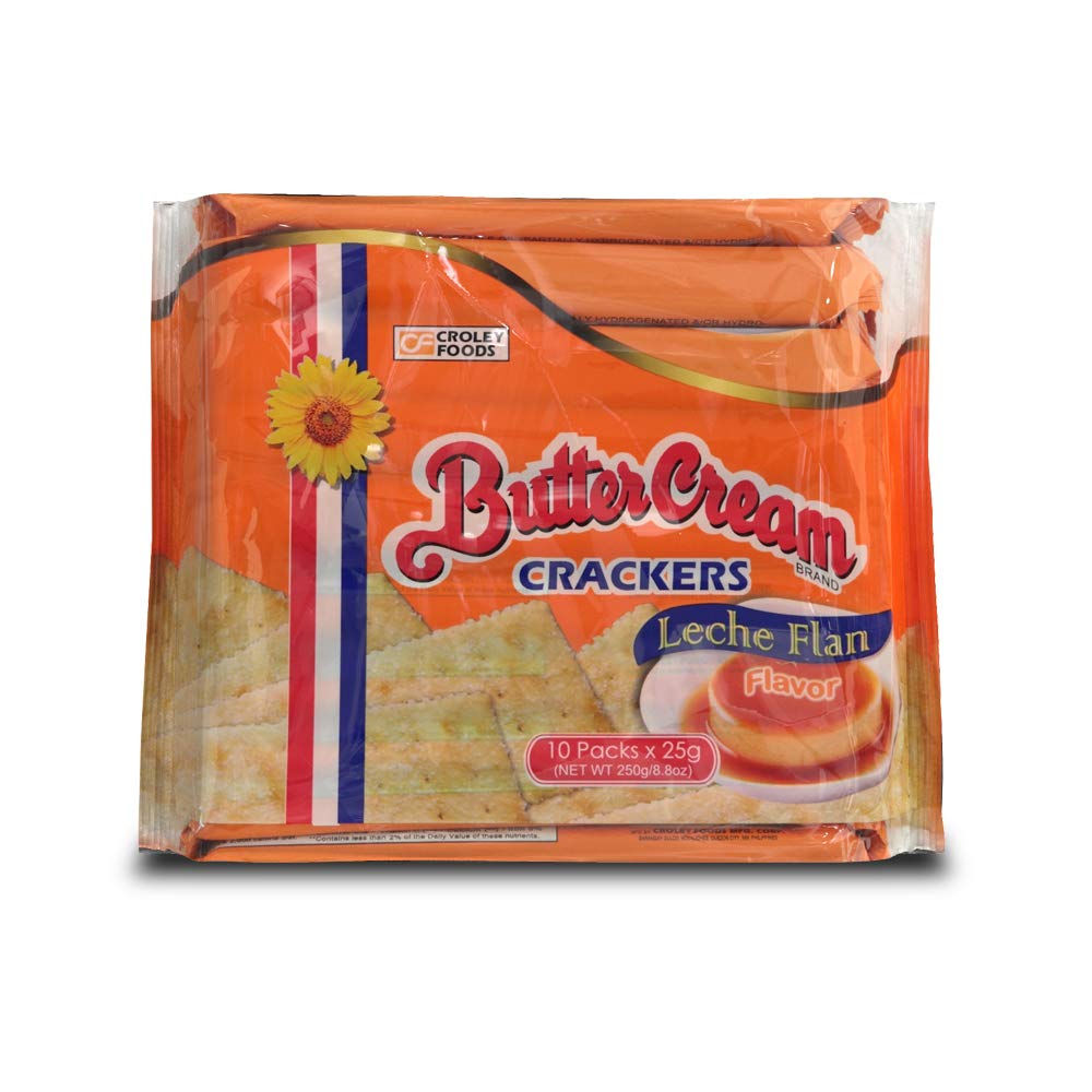 Amazon.com : Croley Foods Buttercream Crackers - Leche Flan Flavor, 8.8 ...