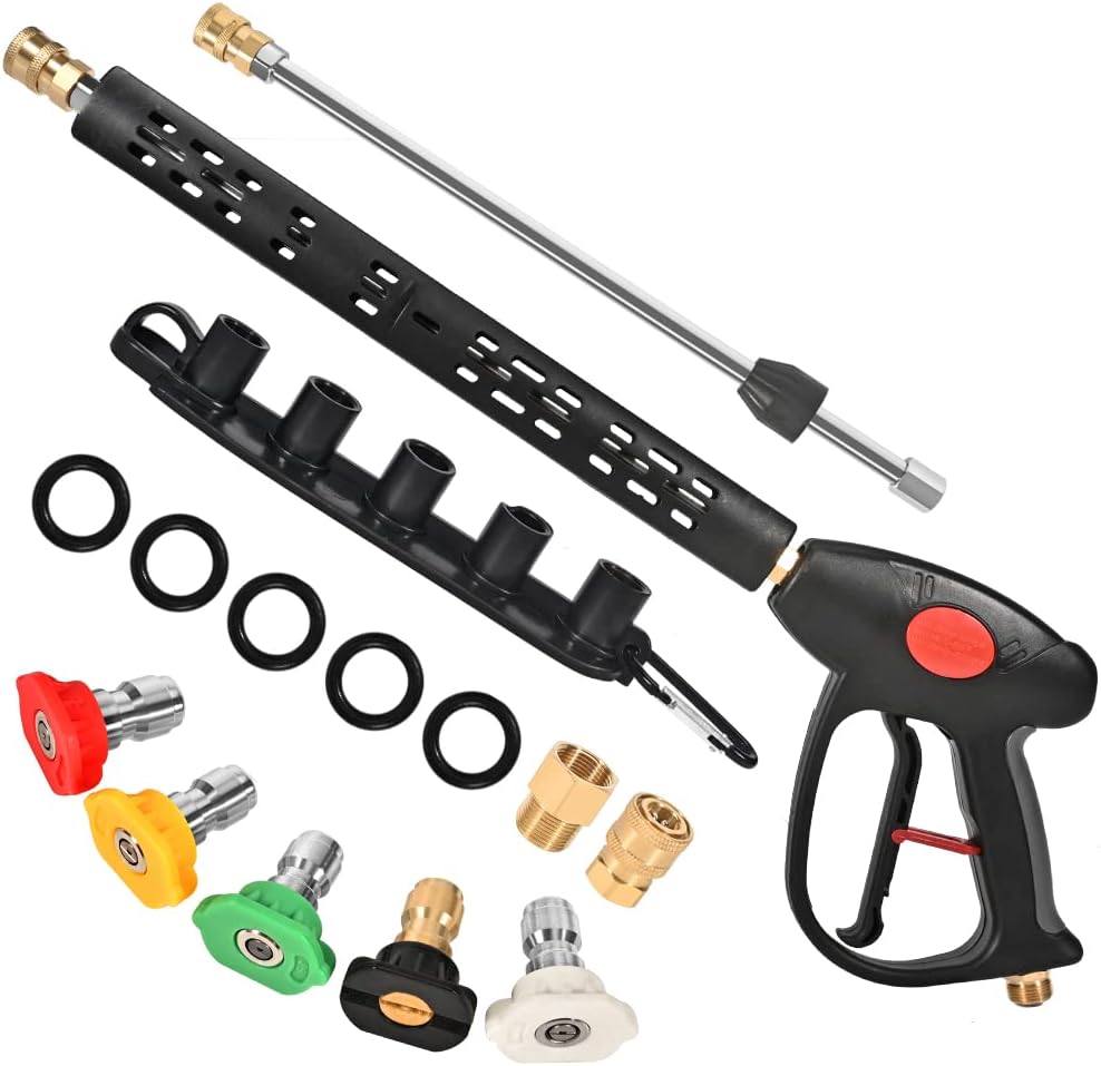 WXMECH Pressure Washer Gun with Extension Wand High Power Washer Spray ...