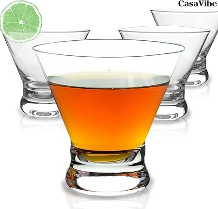 Amazon.com | Stemless Martini Glasses, Bar Party Birthday Housewarming ...