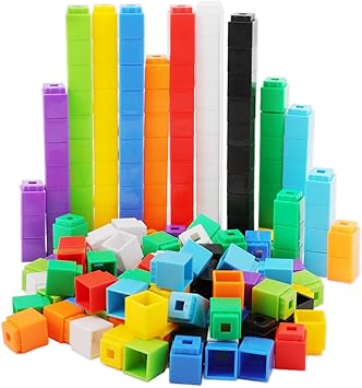 PEUTIER 300pcs Math Cubes, Plastic Connecting Cubes Colorful Linking ...