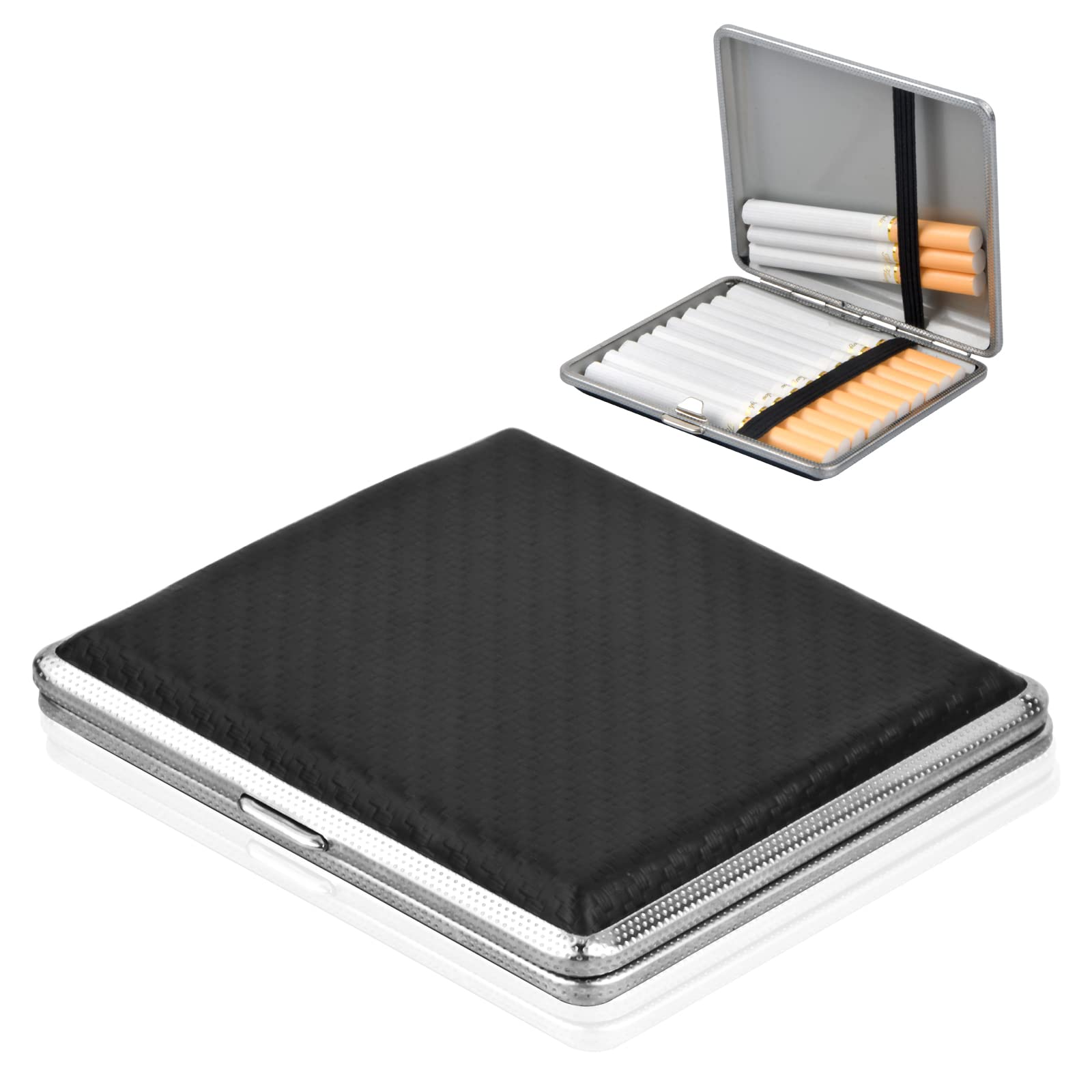 Hanunalir Cigarette Case, Metal Stainless Steel Tobacco Slim Box with ...
