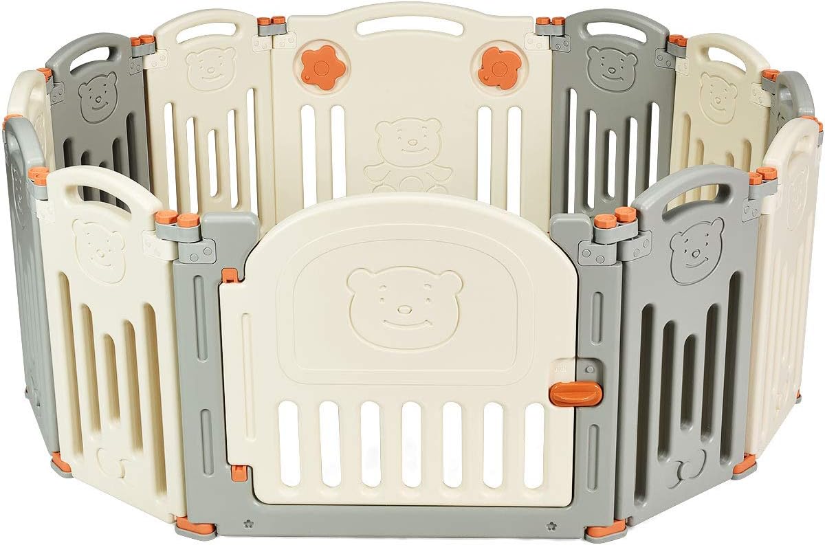 COSTWAY Box Recinto per Bambini Recinto di Gioco, Parco Giochi per ...