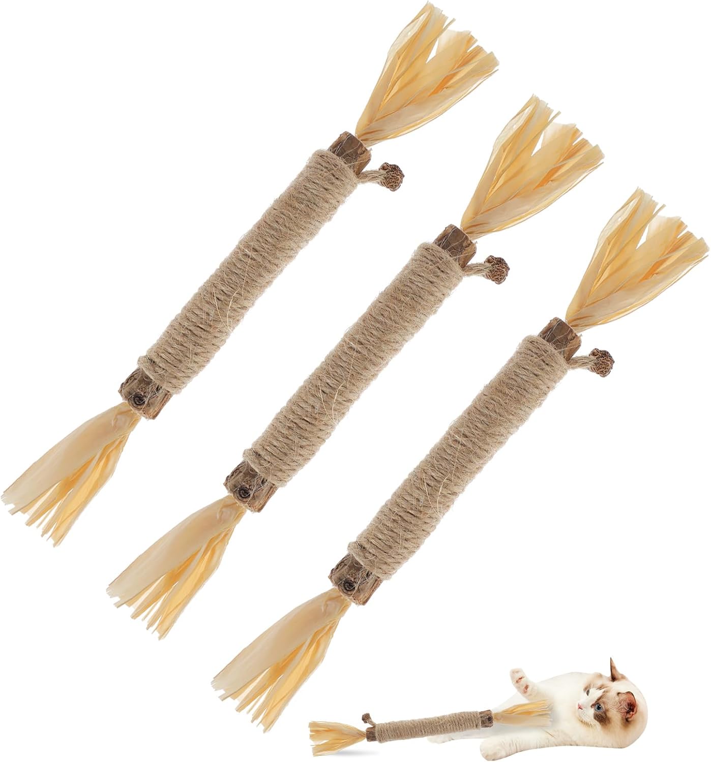 RELONGGI Juguete dental natural de Silvervine Sticks para gatos ...