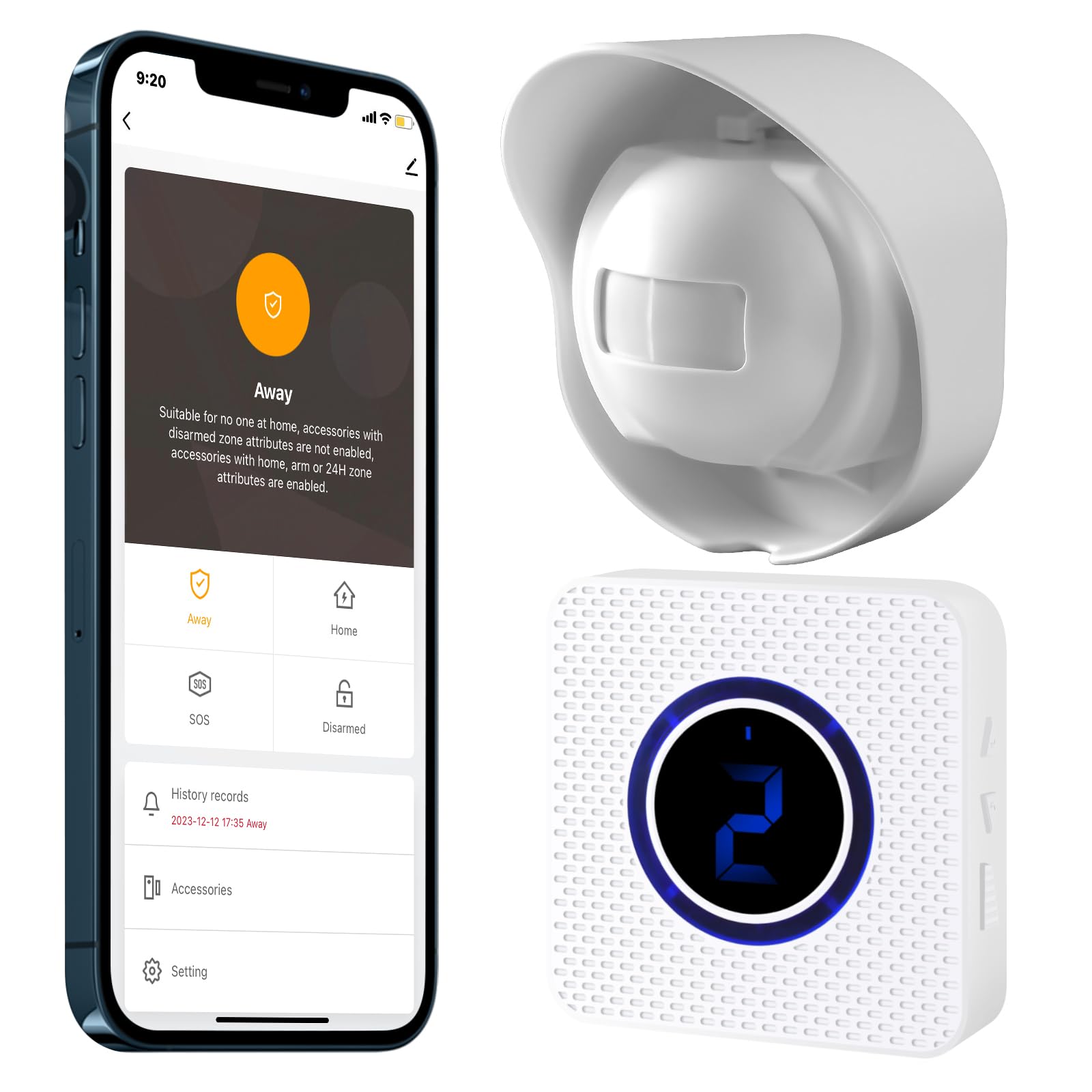 Amazon.com: WiFi Driveway Alarm, Wireless Motion Sensor Alarm System ...