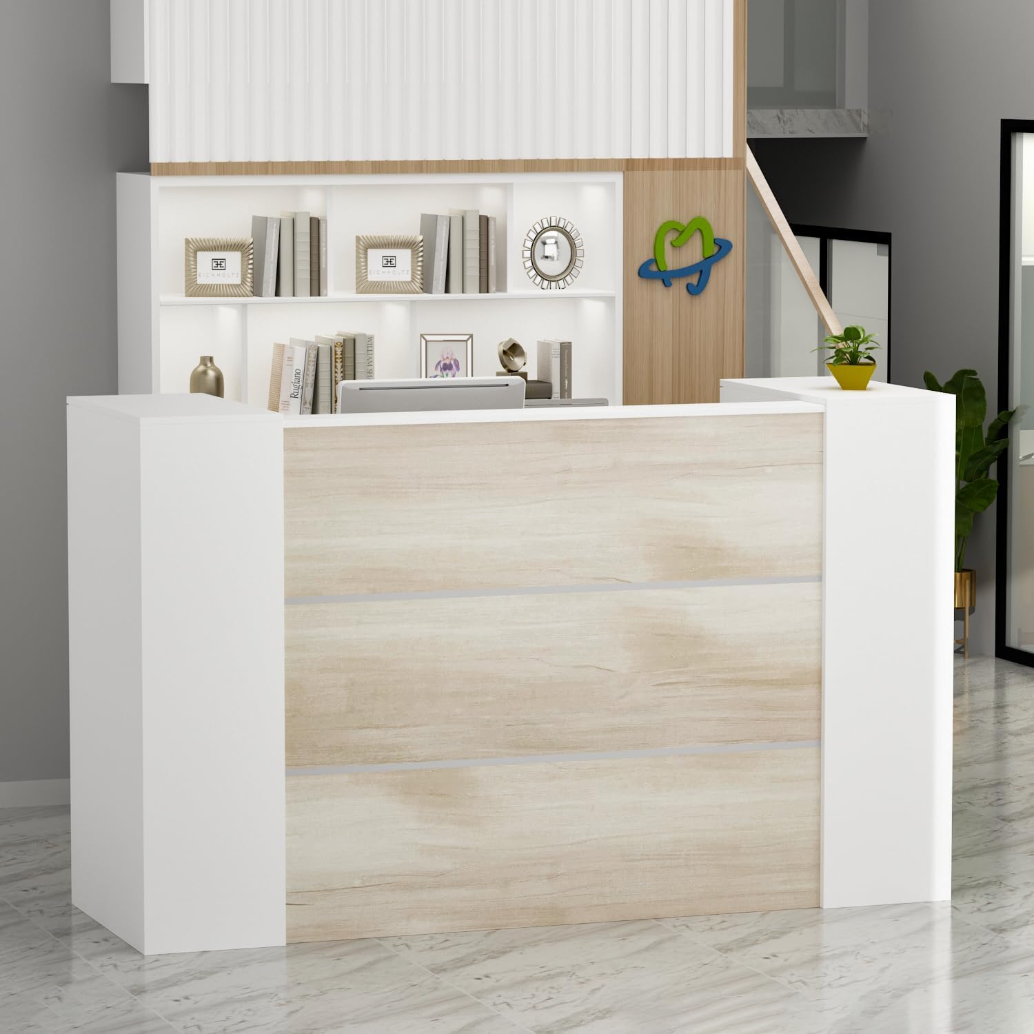 mueble recepción, mostradores de recepción grandes, mostrador de ...