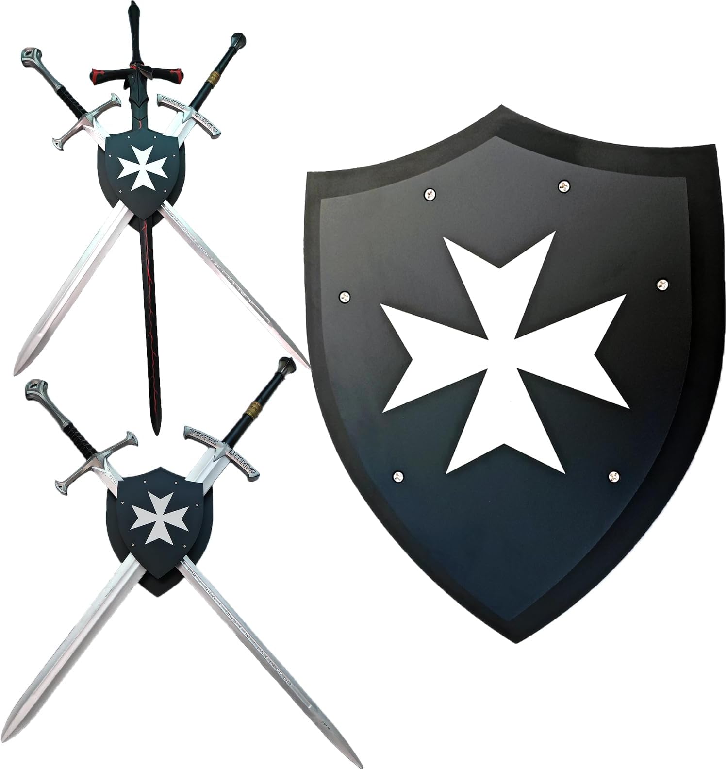 Amazon.com: OMISTAR 2 Pcs Sword Wall Hangers, Black Acrylic Sword Wall ...