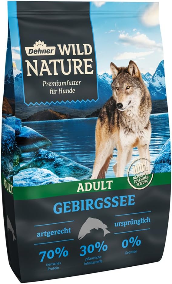 Dehner Wild Nature Hundefutter Gebirgssee, Trockenfutter getreidefrei ...