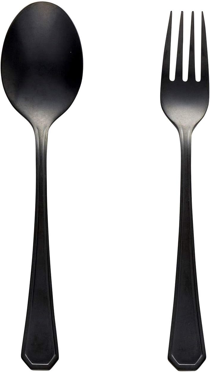 Amazon.com: Sola Oslo Table Spoon & Fork Set of 2, PVD Black : Home ...