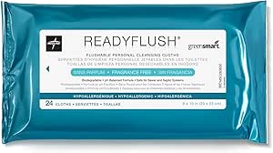 Amazon.com: Medline ReadyFlush Flushable Wipes (24 Wipes), Unscented ...