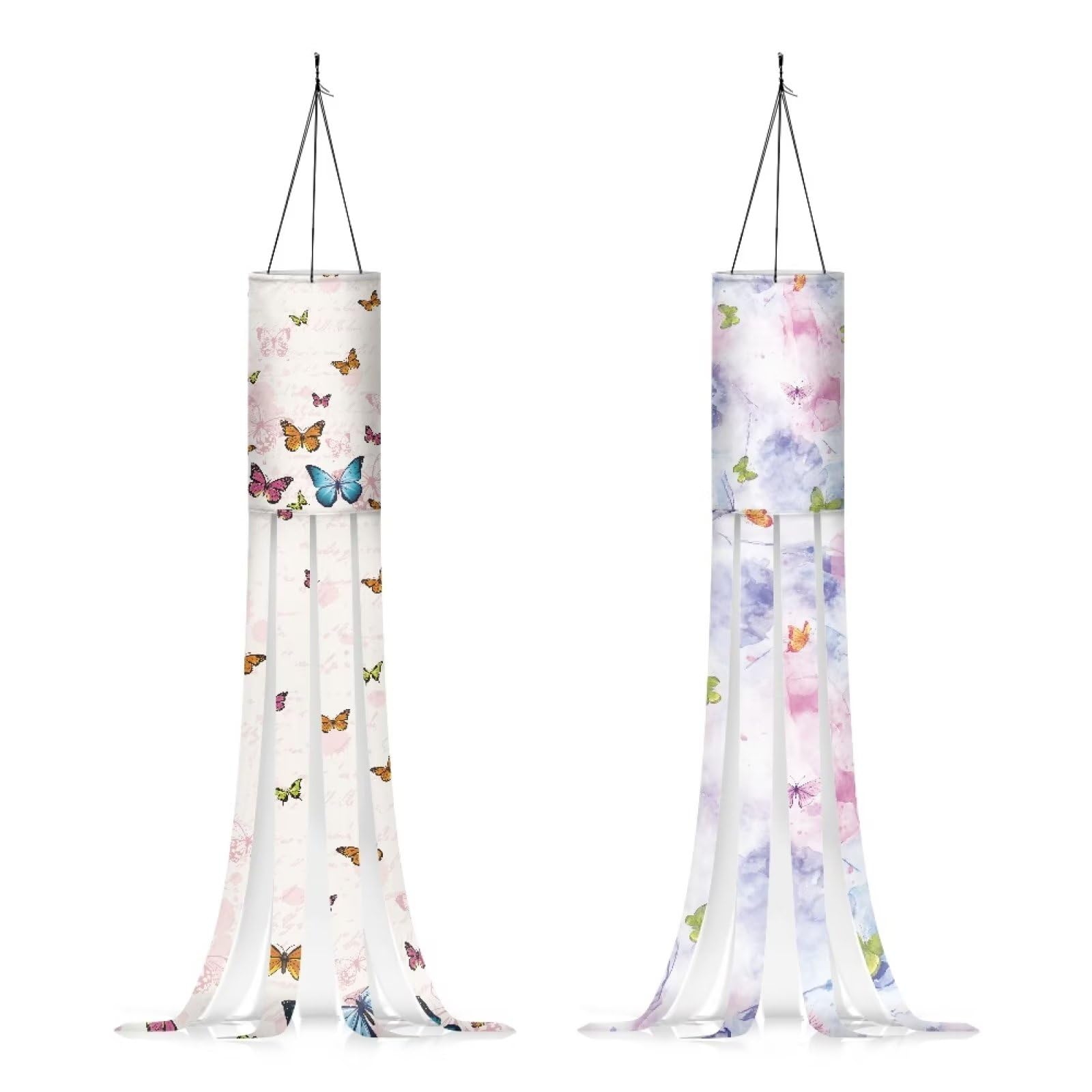 Amazon.com: Binienty 2 PCS Colorful Butterfly Windsock Hanging Flutter ...