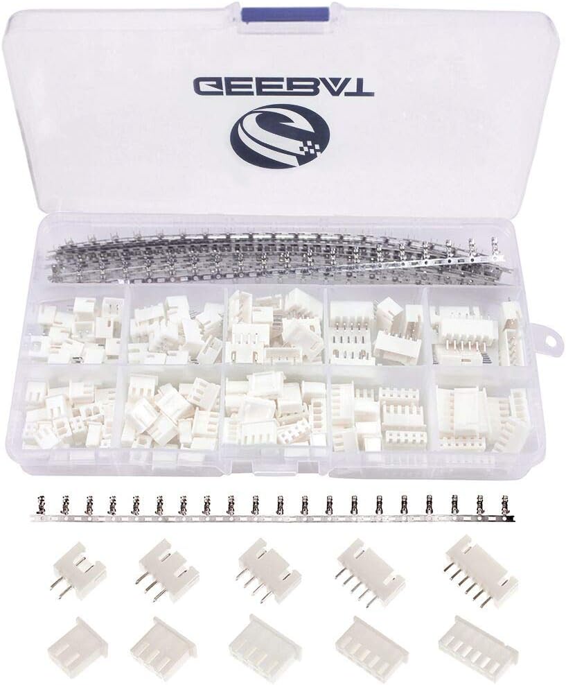 GeeBat 460pcs 2.54mm JST-XHP JST Connector Kit with 2.54mm Female Pin Header, JST-PH 2/3 / 4/5 ...