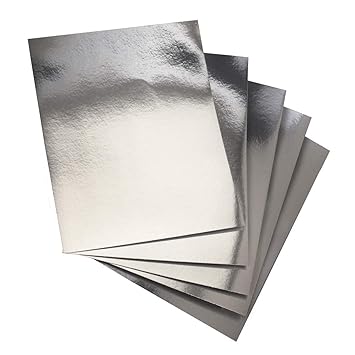 Silver Reflective Mirror Cardstock, A3 12x18 Coated Sheets for ...
