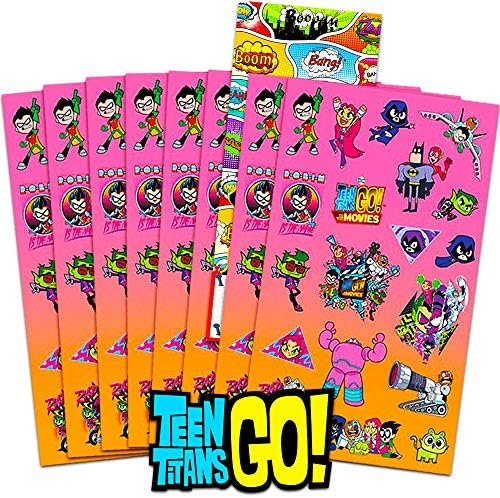 Amazon.com: Teen Titans Go! 50ct Vinyl Large Deluxe Stickers Variety ...