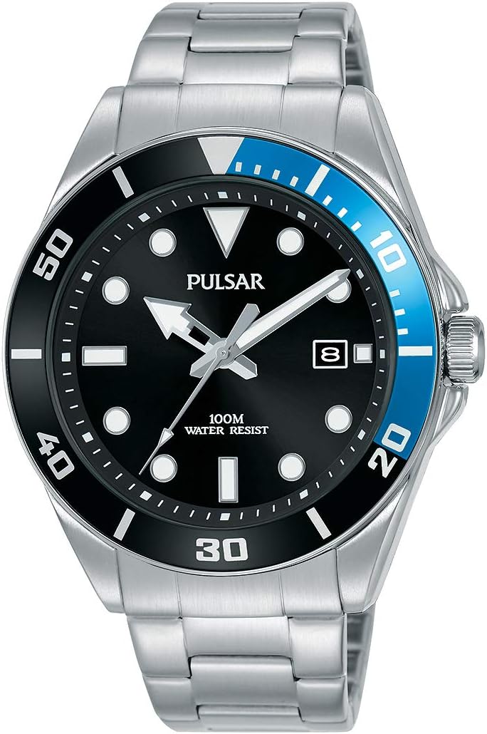 PULSAR - EU Men's Analogue Japanese Quartz Pulsar Diver-Inspired Dress ...