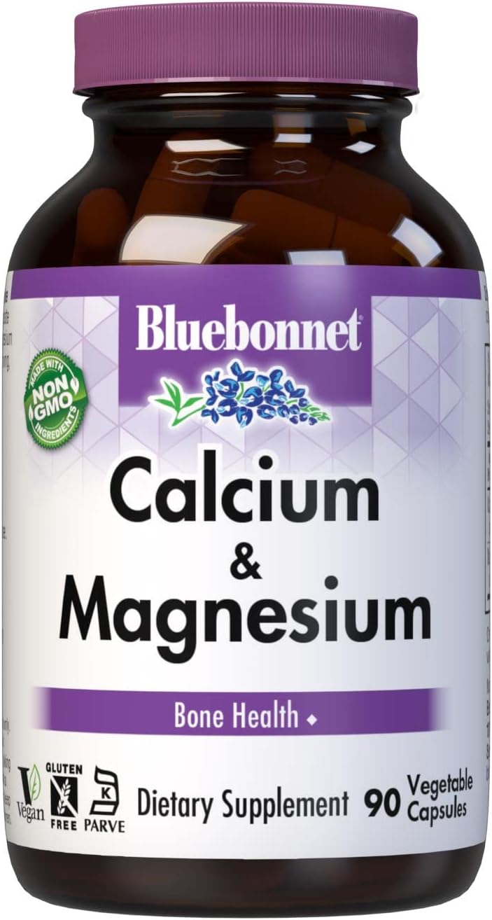 BlueBonnet Calcium Citrate Plus Magnesium Vegetarian Capsules, 90 Count ...