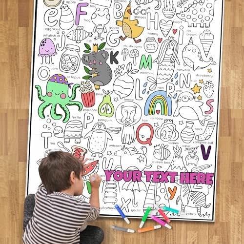 Amazon.com: Personalized Giant Coloring Poster - Jumbo Coloring Sheets ...