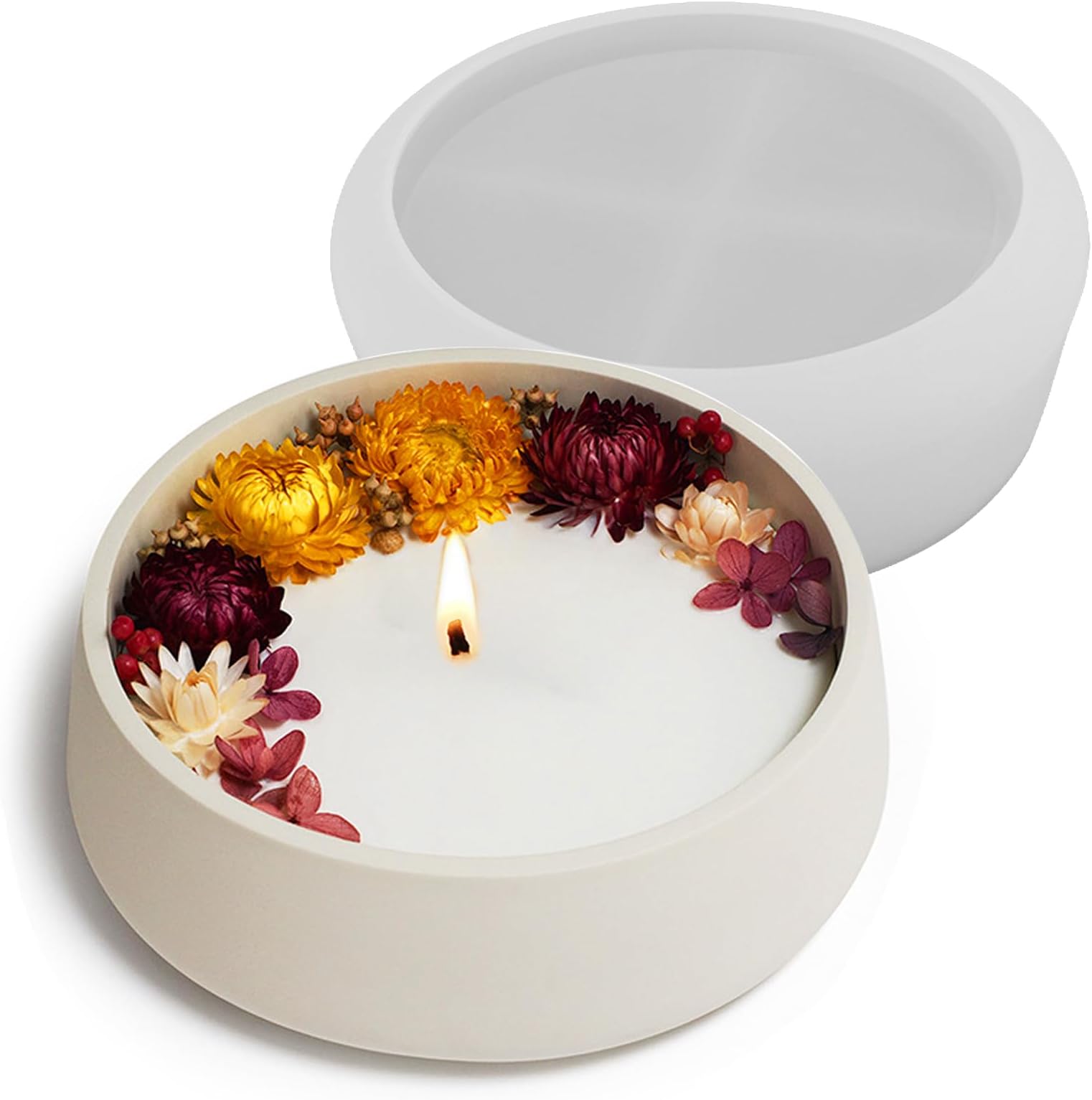 Amazon.com: Wehous Large Silicone Bowl Mold, 7.2'' Round Container ...