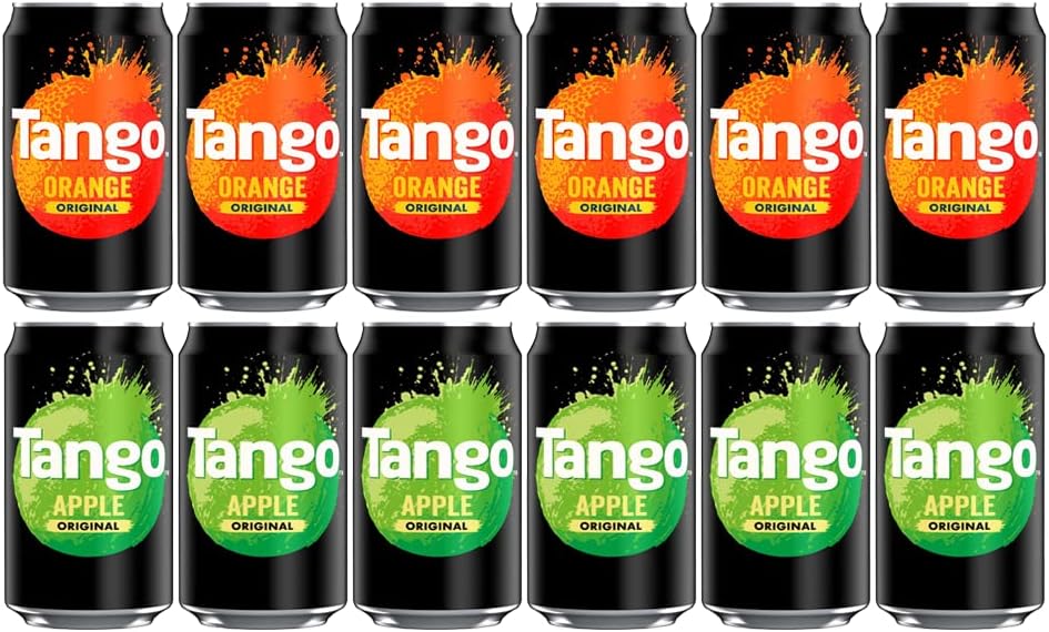 Tango Fizzy Drinks Mixed Case (12 x 330ml Cans) - Orange, Apple ...