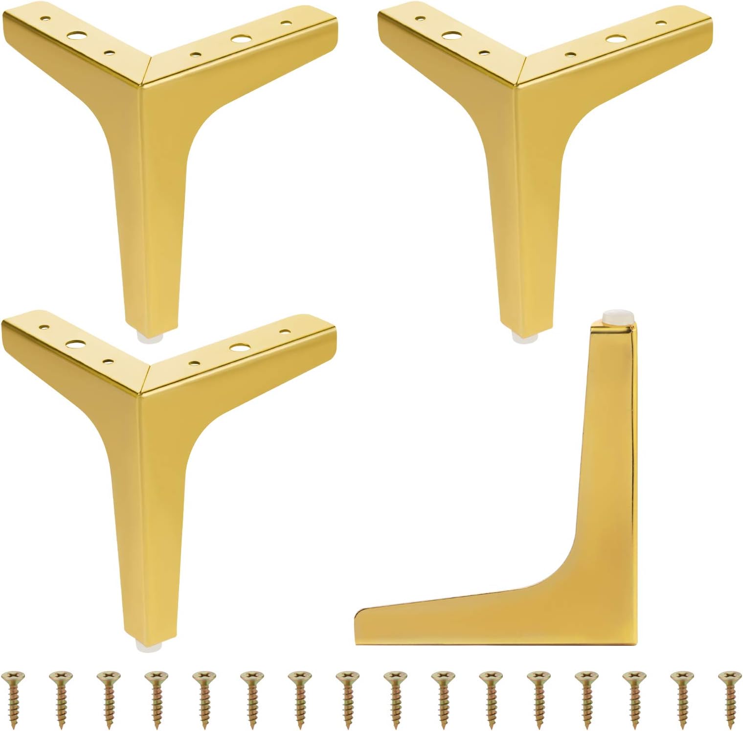 TuDou Furniture Legs, 4pcs 15cm Modern Triangular Iron Feet for Sofa ...