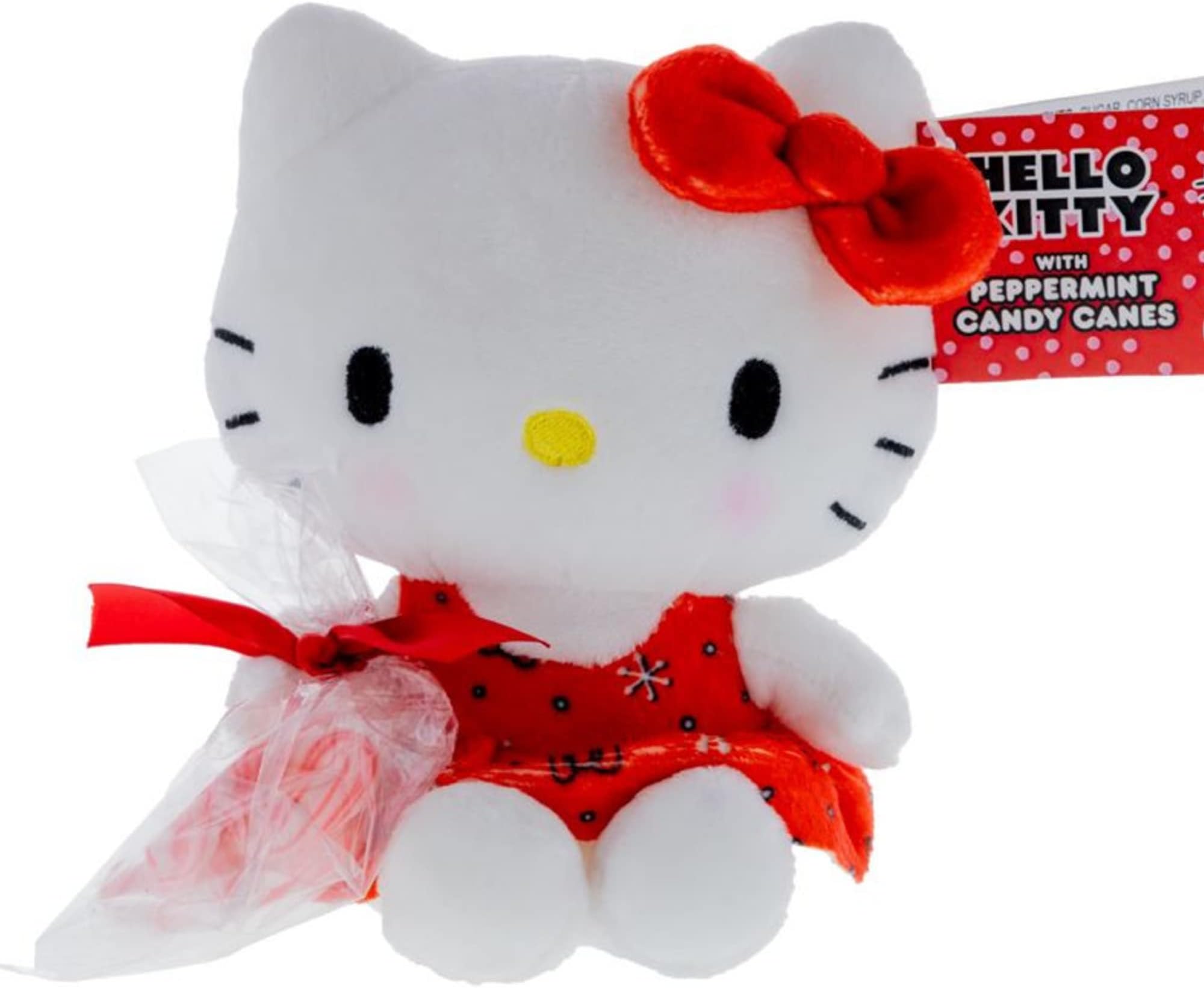 Amazon.com: Hello Kitty Plush Doll with Mini Edible Peppermint Candy ...