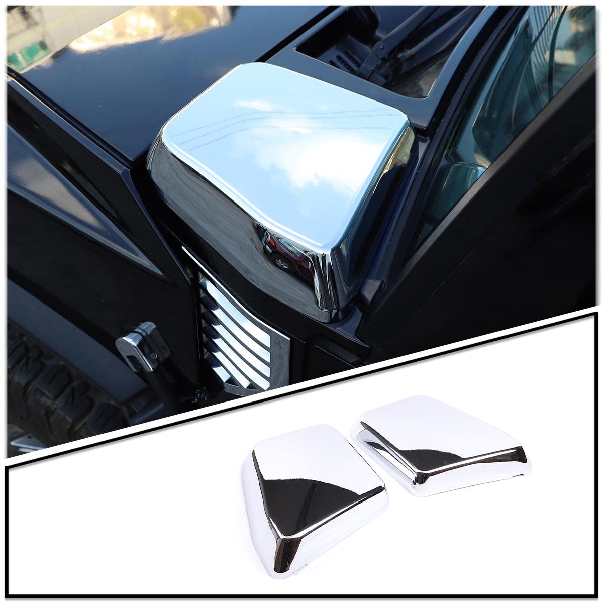 Amazon.com: Car ABS Chrome Hood Air Intake Vent Cover Trim Compatible ...