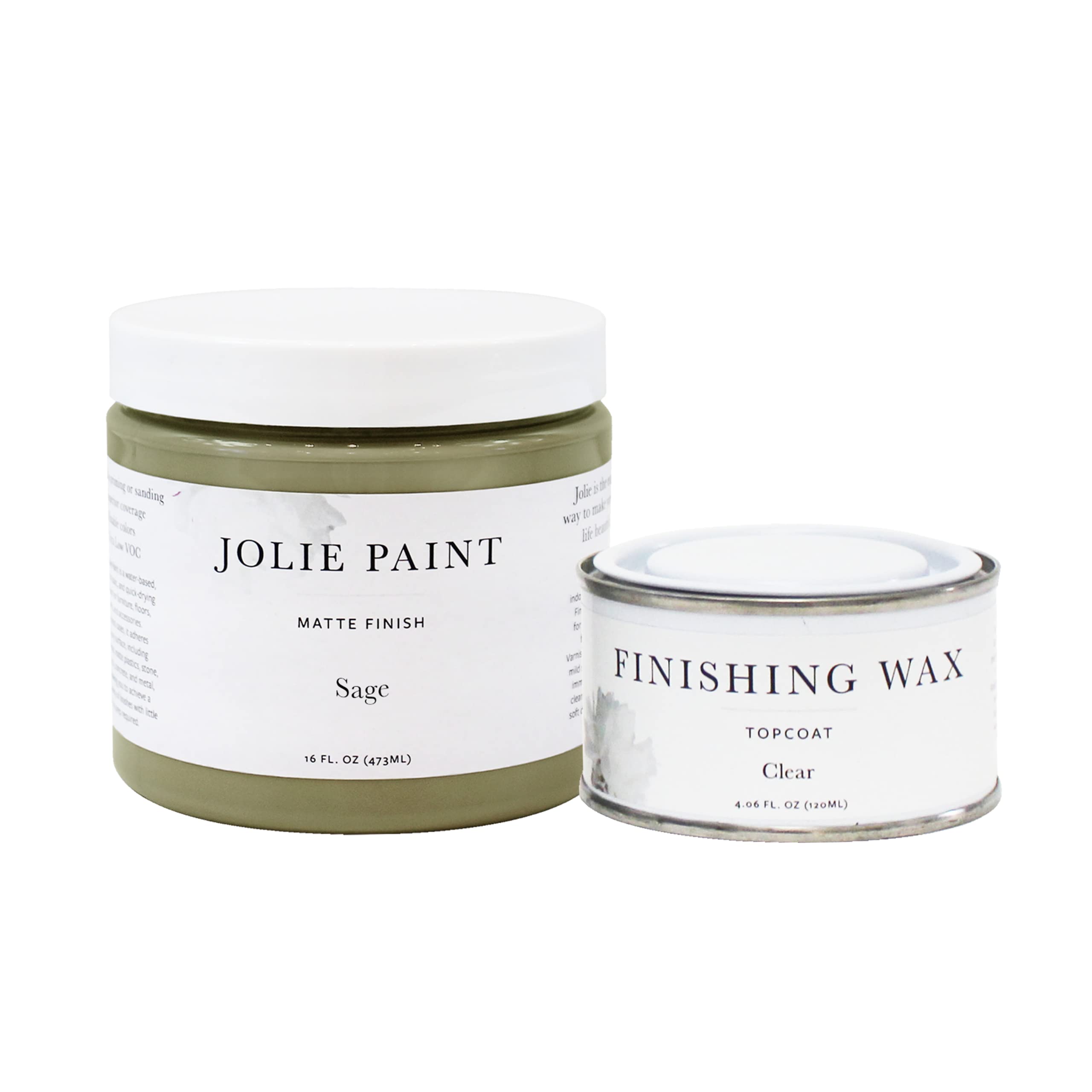 Jolie Paint and Finishing Wax Bundle - Sage pint and Clear Finishing ...