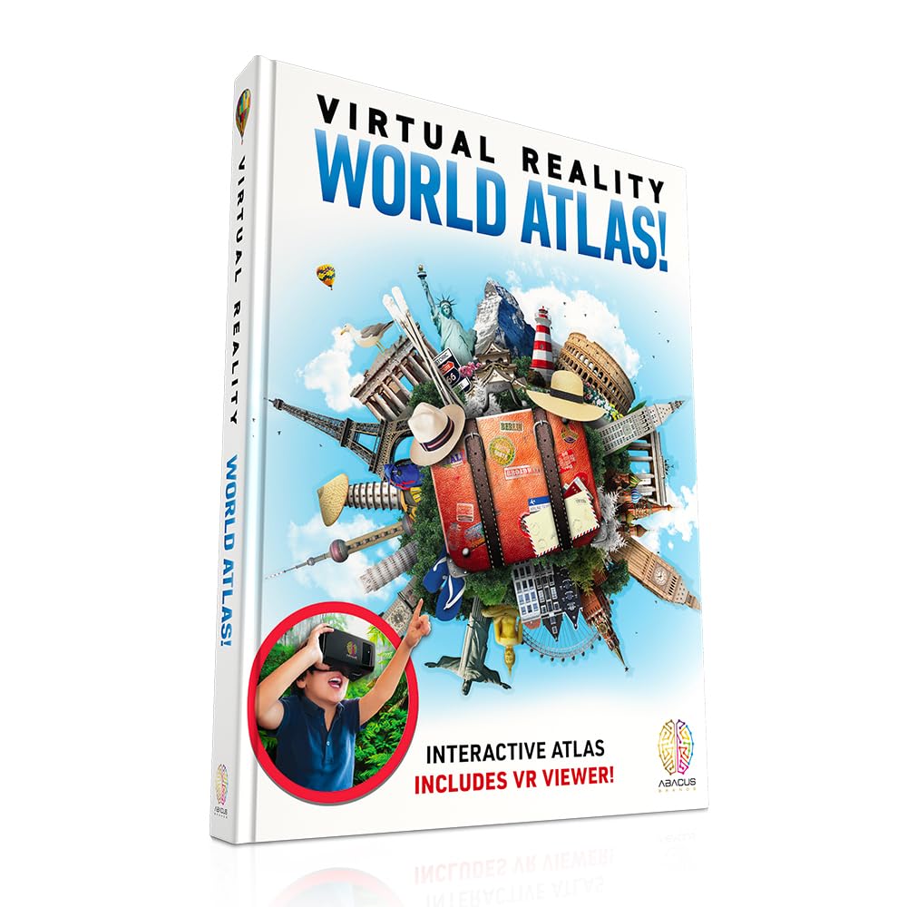 Amazon.com: Abacus Brands Interactive VR World Atlas Book - Explore and ...