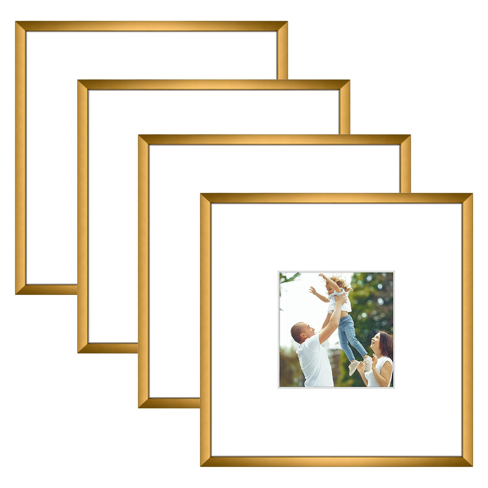 Amazon.com - Golden State Art - 8x8 Metal Picture Frames with Mat for ...