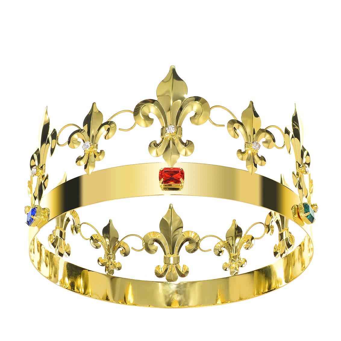 Buy BROSWJUN King Crowns Birthday Men Crown Costume Prom King Crowns ...