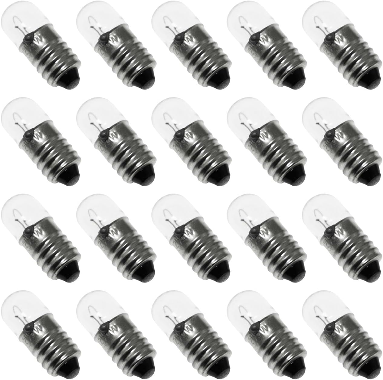 SQXBK 20PCS 24V 3W E10 Warm White Miniature Screw Base Light Bulbs for ...