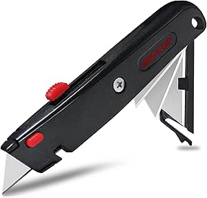 WISEUP Cutter, SK5 Cutter Professionnel, Portable couteau retractable, cutters Avec mécanisme de ...