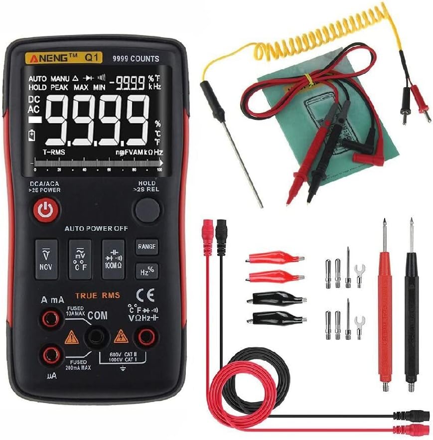 Q1 9999 Counts True RMS Digital Multimeter AC DC Voltage Current ...