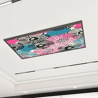 Decorative Fluorescent Light Covers for ceiling lights Abstract floral ...