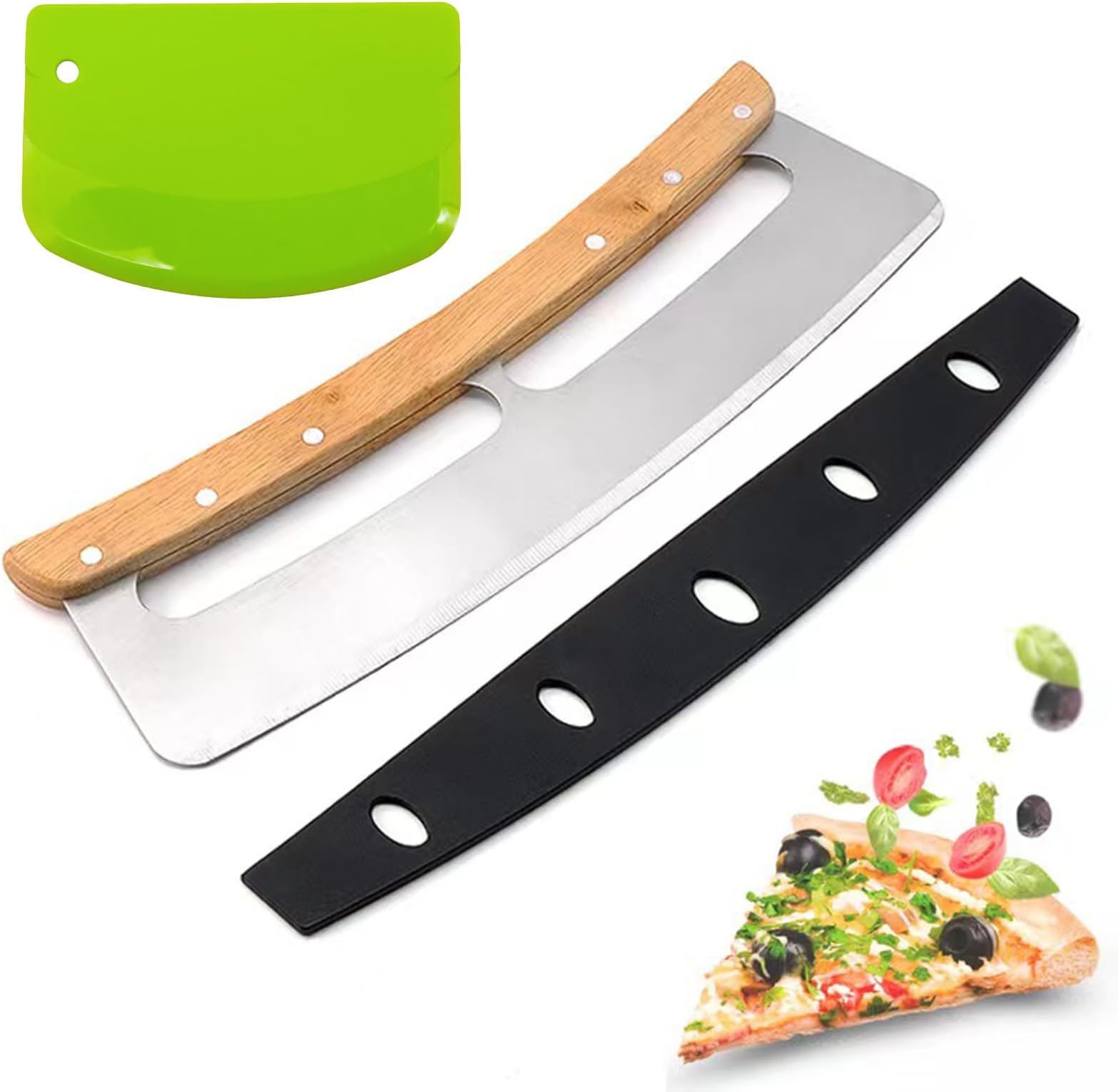 Amazon.com: Haonazy Sharp Pizza Cutter Rocker 14 inch with Double ...