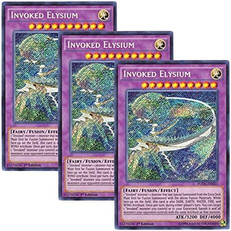 Amazon.co.jp: 【 3枚セット 】遊戯王 英語版 FUEN-EN033 Invoked Elysium 召喚獣エリュシオン ...