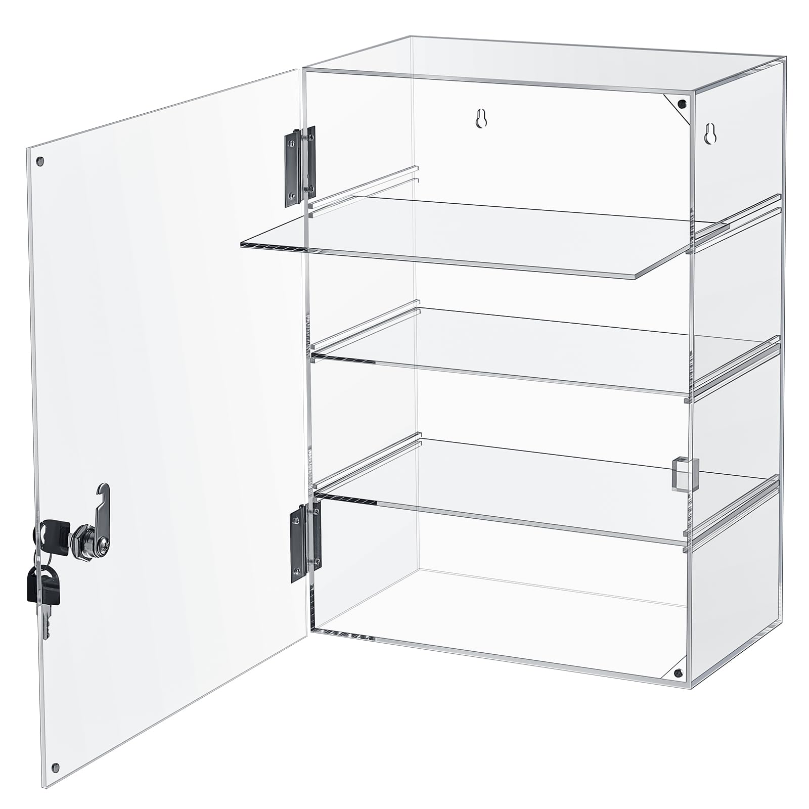 Amazon.com: Barydat Acrylic Display Case with Lock Key Countertop ...