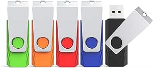 KEXIN USB Flash Drive 64 GB 5 Pieces USB 2.0 Flash Drive 64 GB Coloured ...