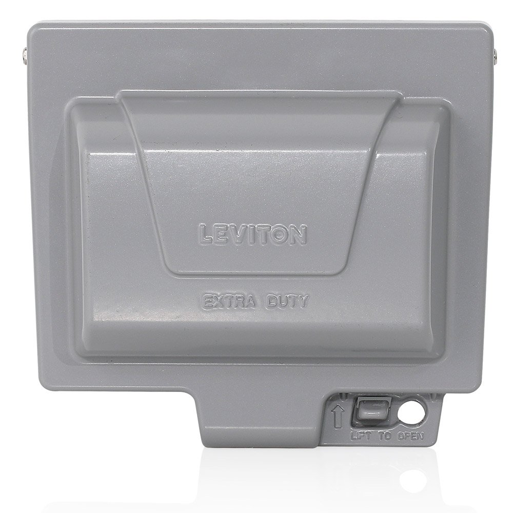 Leviton Weatherproof Outlet Box, Extra Duty While-In-Use Cover Includes ...