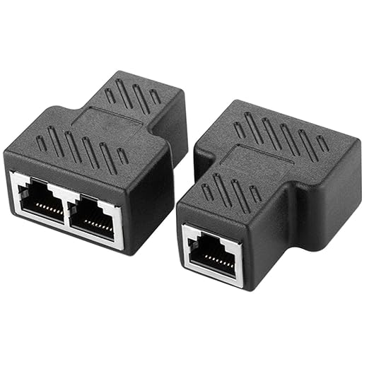 1Goal RJ45 Splitter Adapter 1 to 2 Dual Female Port 8P8C Extender Plug ...