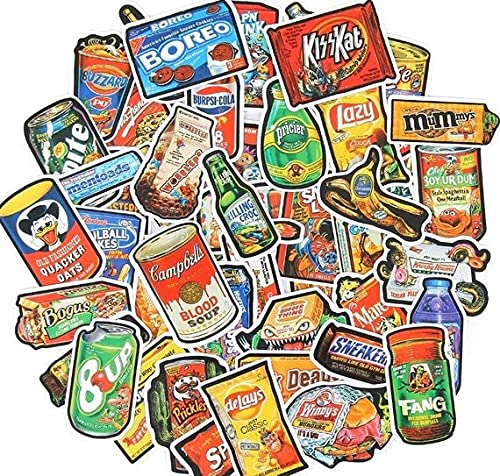 Amazon.com: FoxYaye Snack Food Stickers - Funny Spoof Waterproof ...