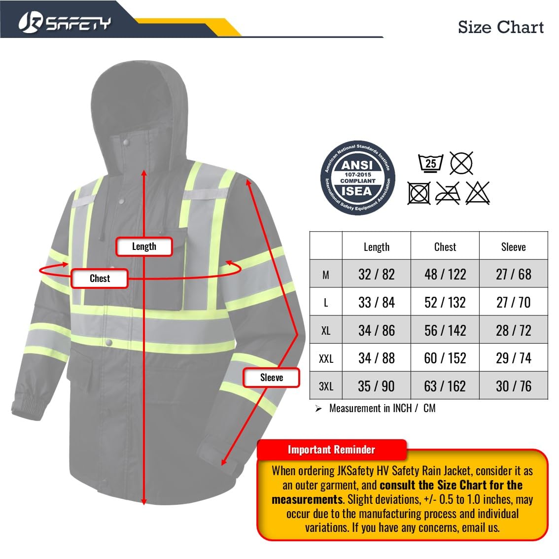 Snapklik.com : JKSafety Hi-Vis Reflective Safety Rain Jacket For Men ...
