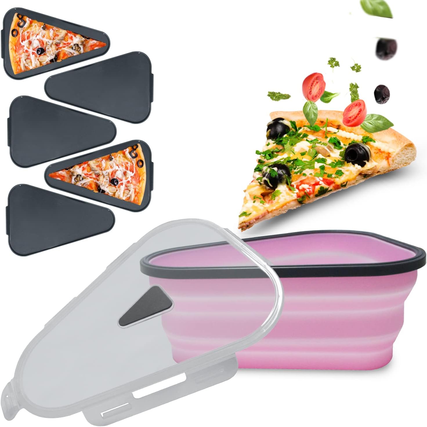 Amazon.com: GLANZEN Pizza Storage Container Expandable, Reusable Pizza ...