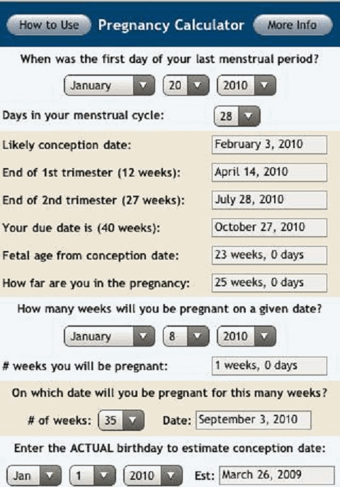 Pregnancy and Birth Calculator - App on the Amazon Appstore
