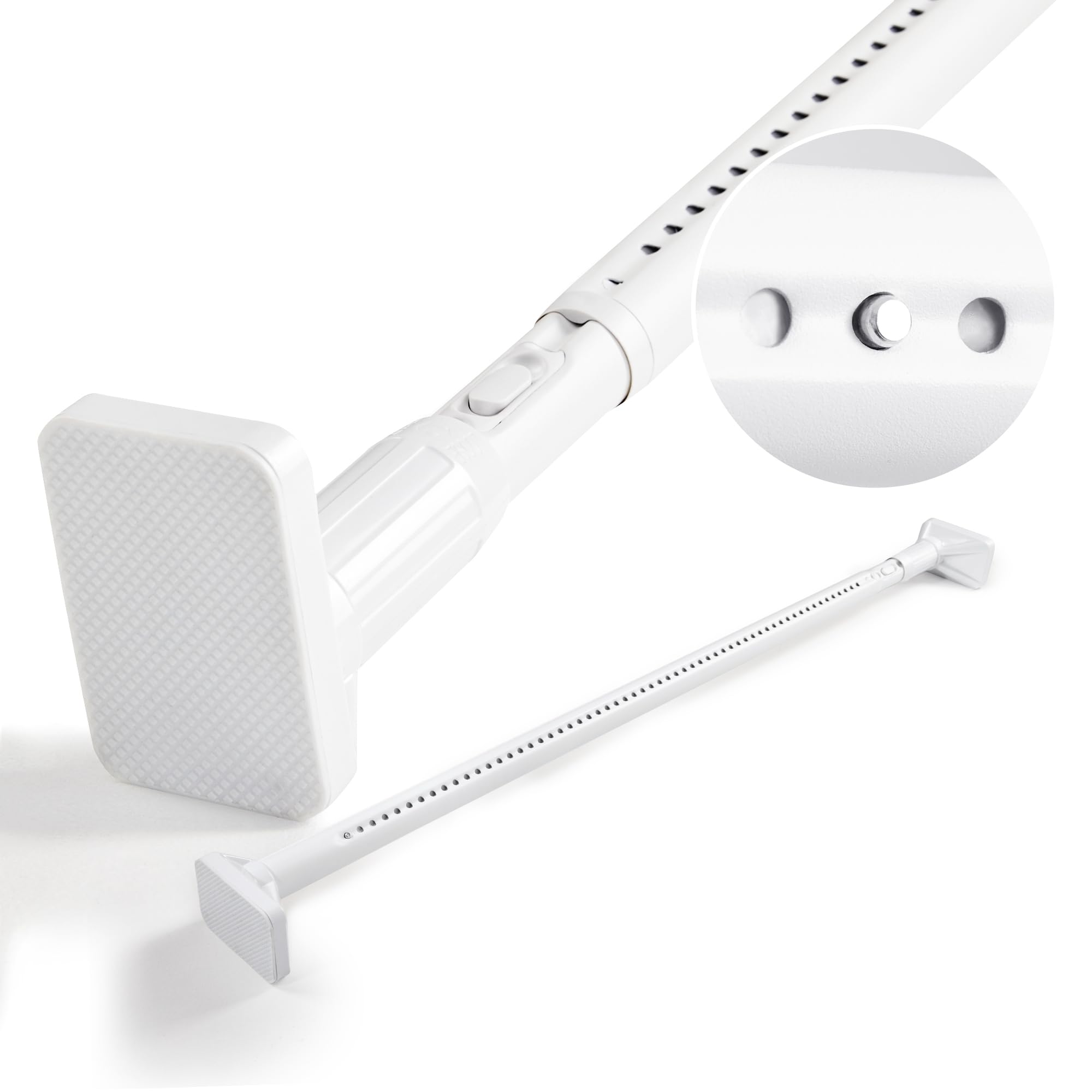 Deconovo Extendable Curtain Poles No Drilling(100-300cm), Curtain Pole ...