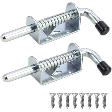 Amazon.com: Spring Loaded Latch Pin,2 Pcs Metal Lock Barrel Bolt Spring ...